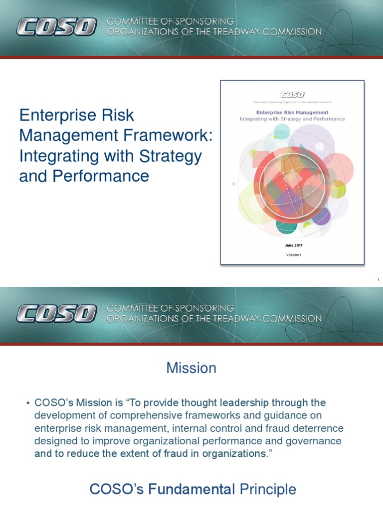 COSO ERM Presentation September 2017 | Enterprise Risk Management | Risk