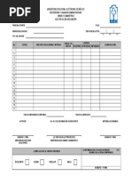 Formato Vale de Entrada de Mercancia de Almacen | PDF