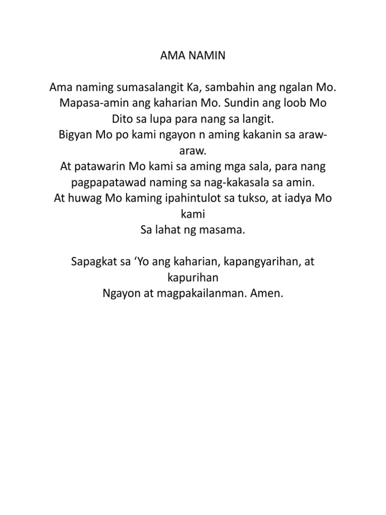 Ama Namin | PDF