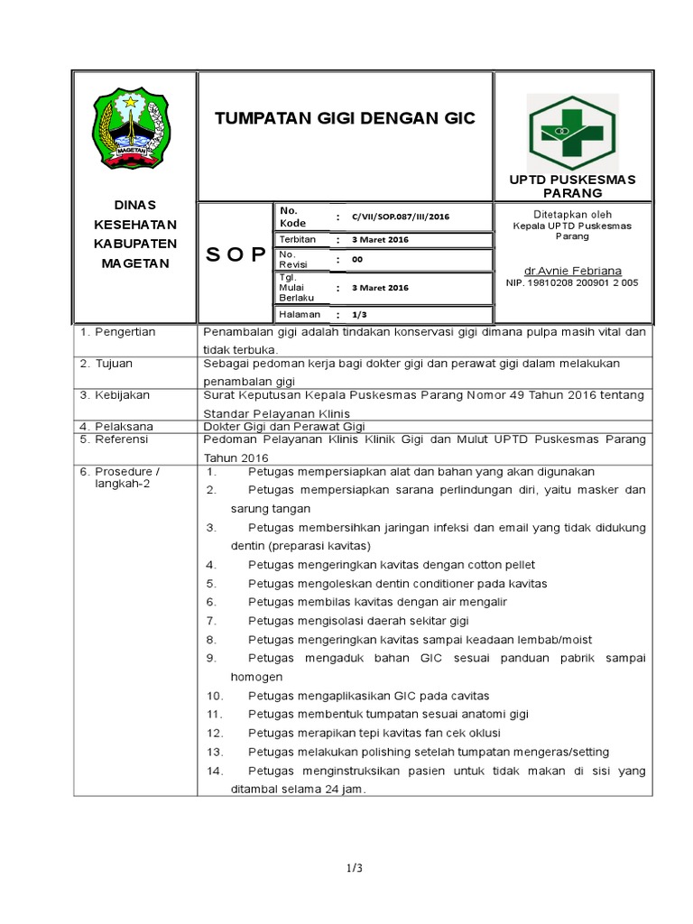 Sop Tumpatan Gic | PDF