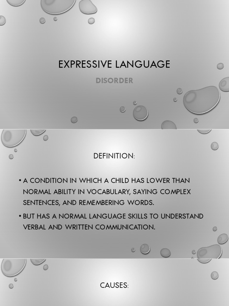 Expressive Language | PDF