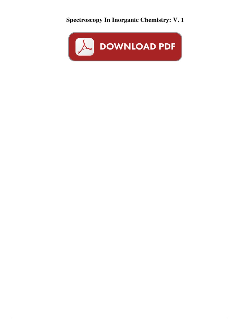 Inorganic Chemistry Spectroscopy Guide | PDF | Spectroscopy | Infrared ...