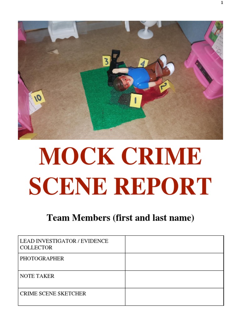 Mock Crime Scene Report 2017 | PDF | Crime Scene | Law Enforcement