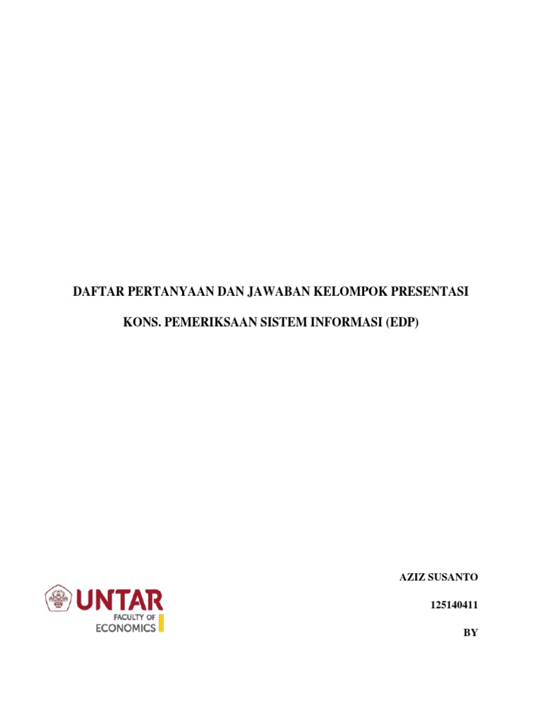 !Uts!Daftar Pertanyaan Dan Jawaban Kelompok Presentasi | PDF | Bisnis | Pengelolaan Keuangan & Uang