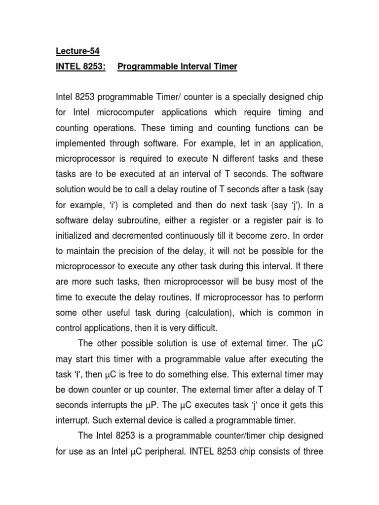 Intel 8253 Programmable Timer Guide | PDF | Electronic Design | Computer Data