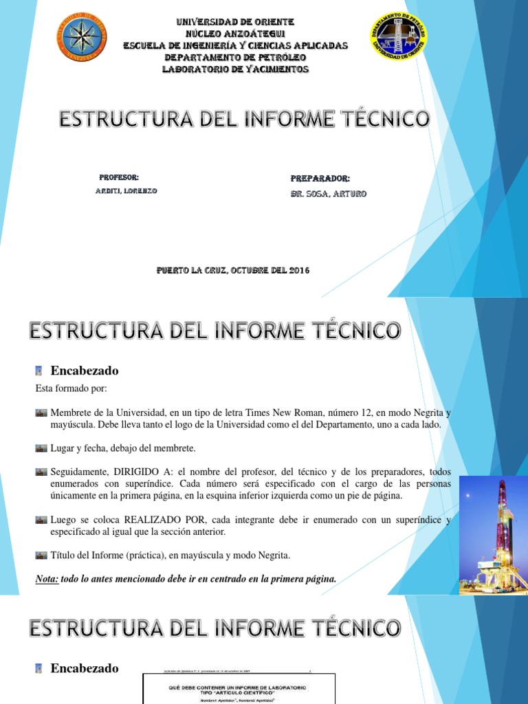 Estructura Del Informe Técnico | Teoría | Ciencia