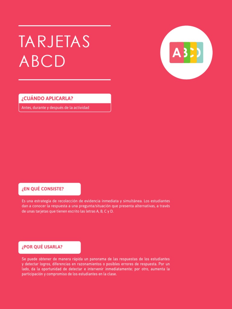 3 Estrategia ABCD | PDF | Aprendizaje | Cognición