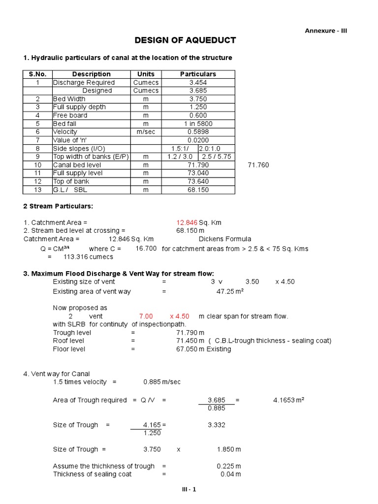 DESIGN Aqueduct | PDF | Beam (Structure) | Hydrology