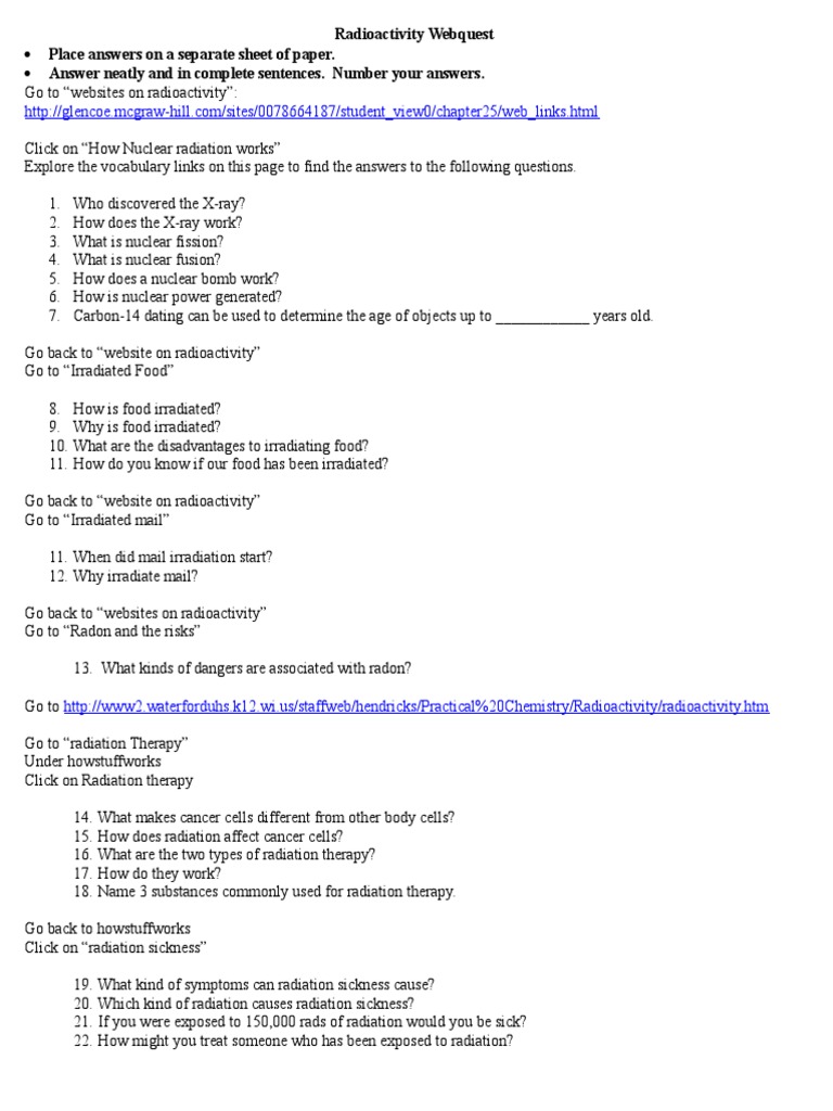 Nuclear-Webquest 10 31 17 | PDF