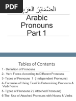 Arabic Grammar Pronouns Flashcards Bayinnah TV's Arabic With Husna | PDF