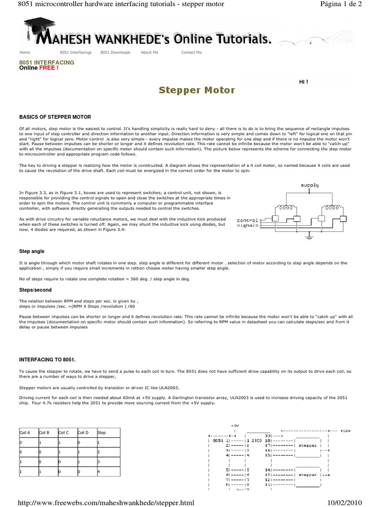 Stepper Motor: Free ! | PDF | Electrical Components | Electronics
