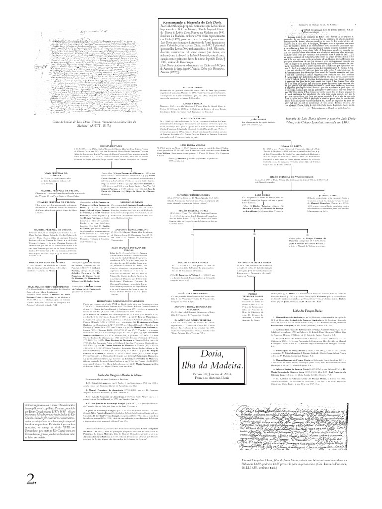 Familia Dória em Madeira, Origens | Download grátis PDF | Personalidades