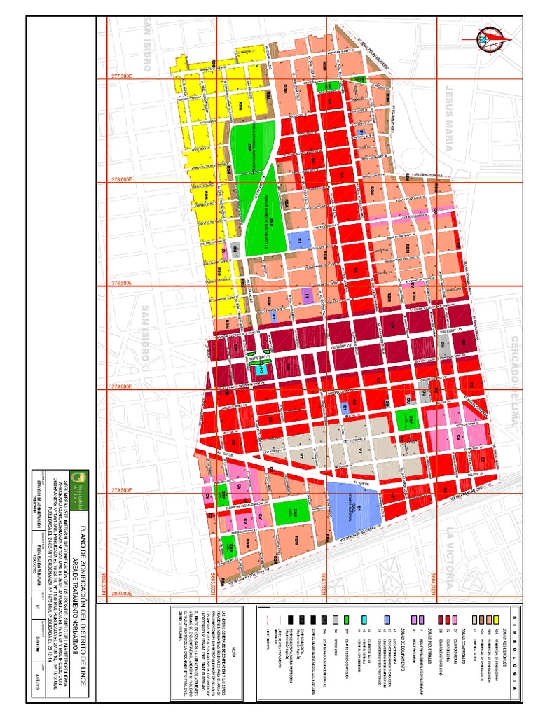 Plano Zonificacion Del Distrito de Lince