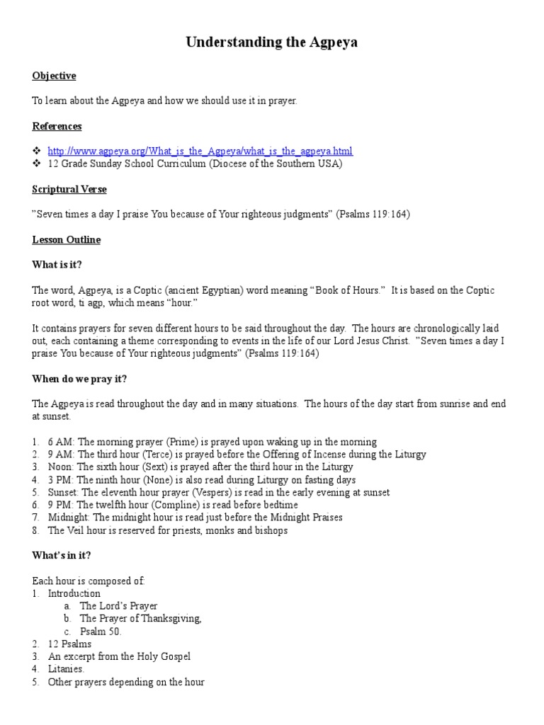 Understanding The Agpeya | PDF | Worship | Christian Behaviour And ...