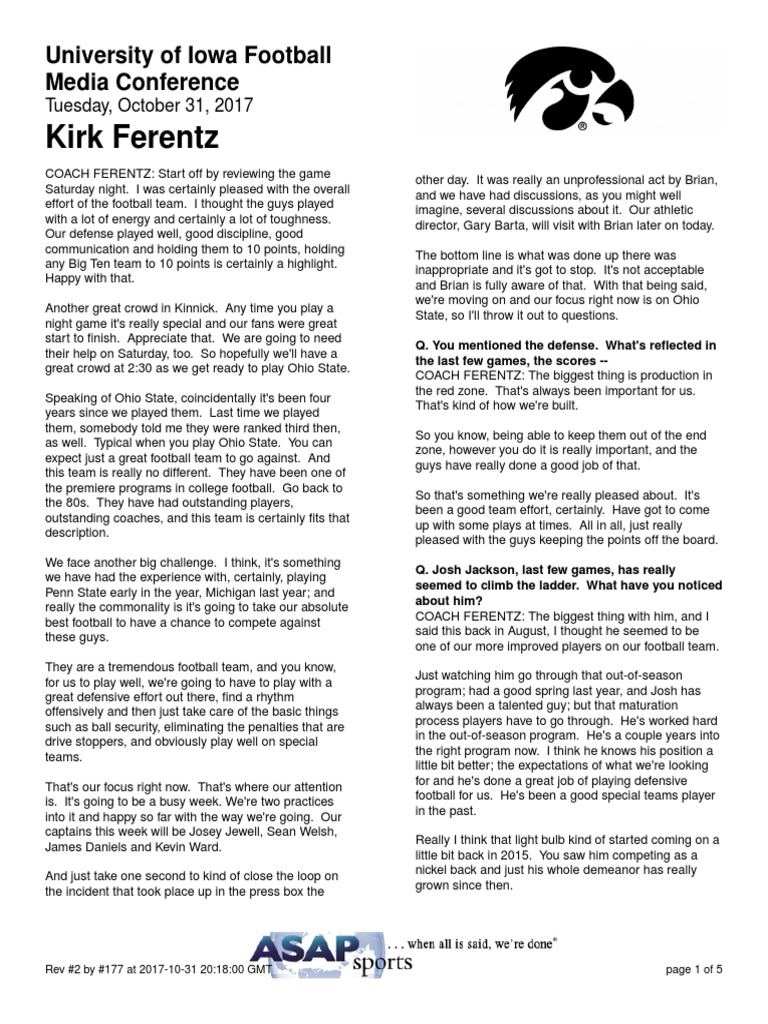 KF Pre OSU PDF | PDF | Ohio State Buckeyes Football | Ncaa Division I ...