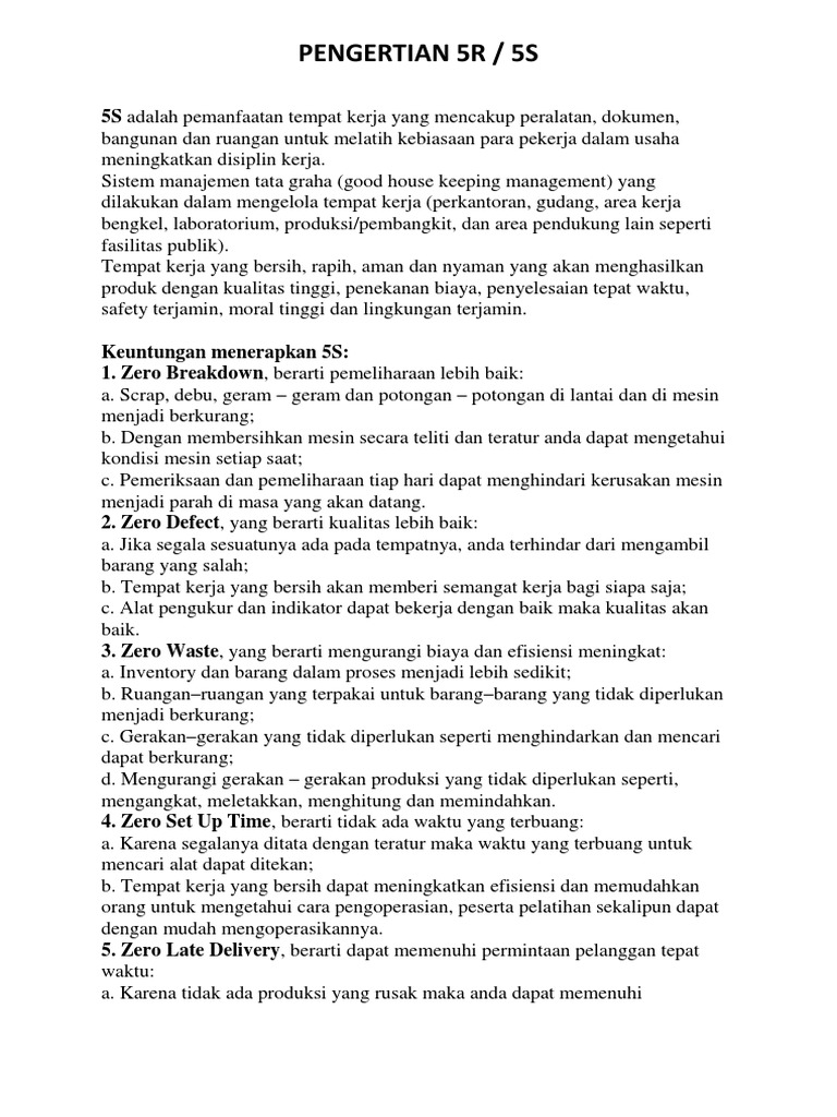 Pengertian 5R-SMK3 | PDF | Komputer