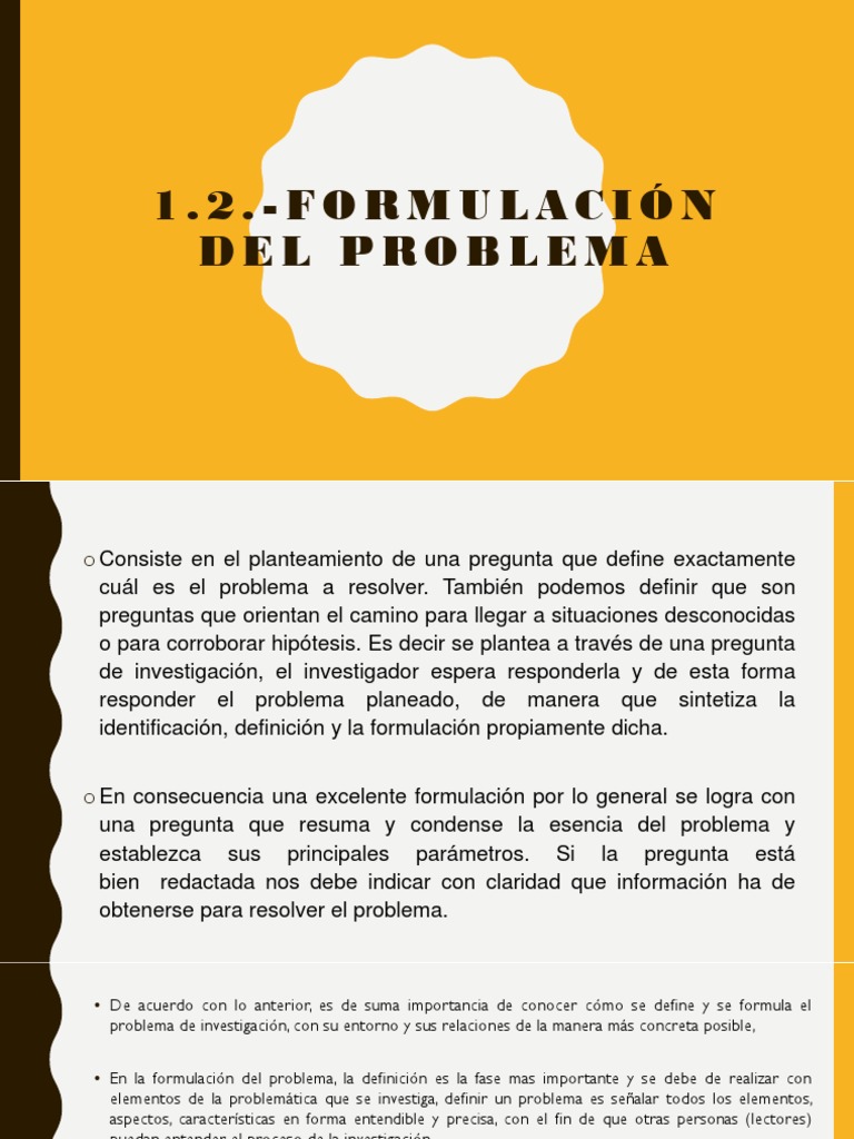 Formulación del Problema de Investigación | PDF | Hipótesis | Cognición