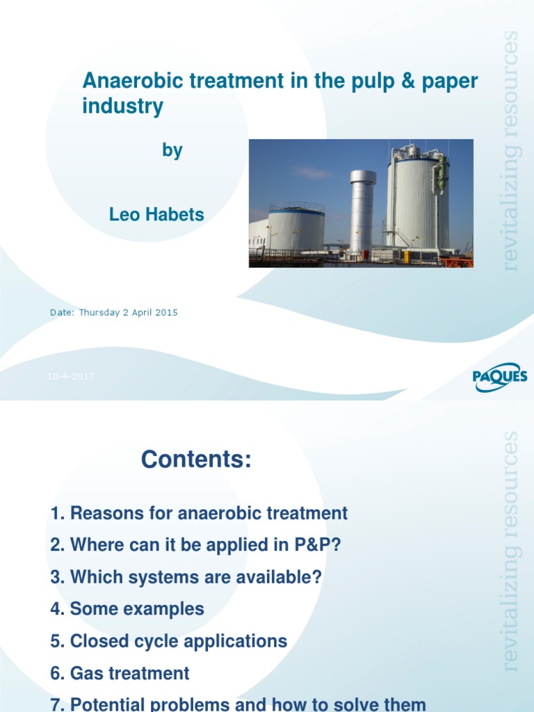 Anaerobic Treatment IBC PDF | PDF | Pulp (Paper) | Anaerobic Digestion