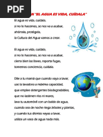 El Agua es Vida: Cuídala y Ahorra | PDF
