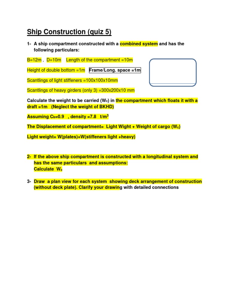 Ship Construction (Quiz 5) | PDF