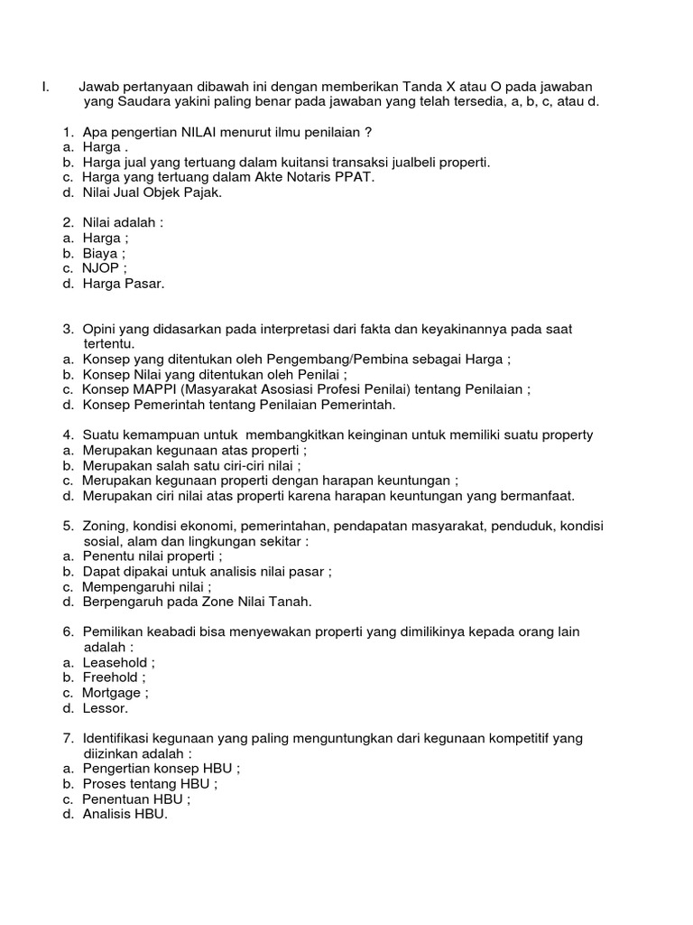 Contoh Soal Sederhana MAPPI | PDF