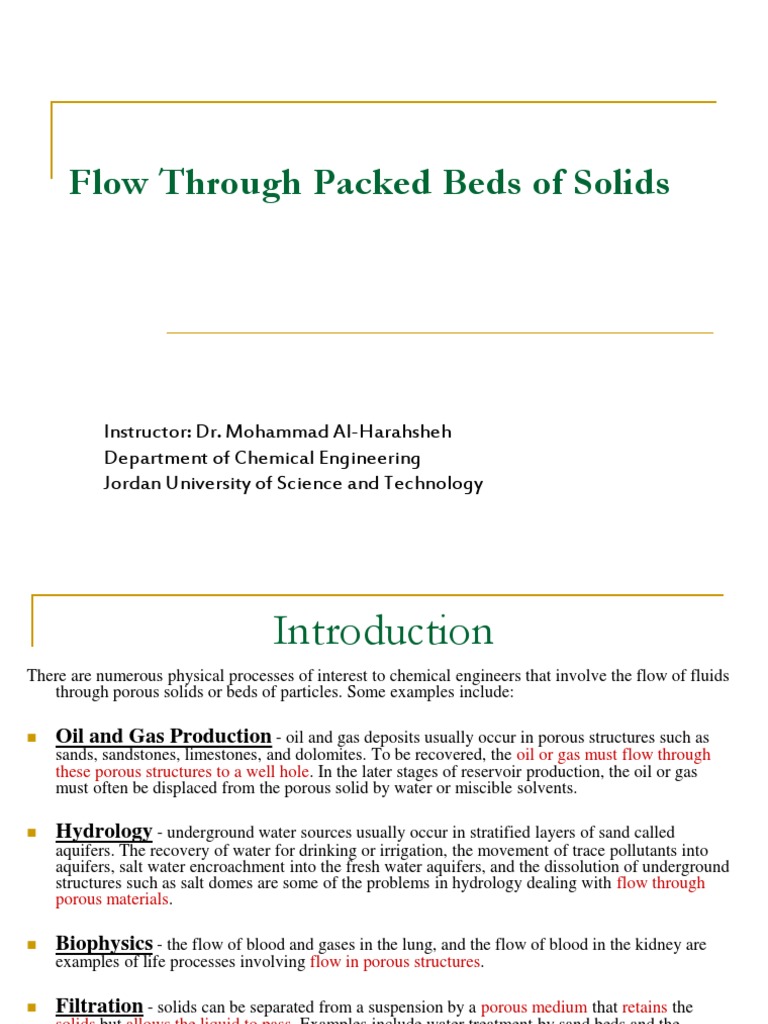5 - Flow Through Packed Beds | PDF | Fluidization | Fluid Mechanics
