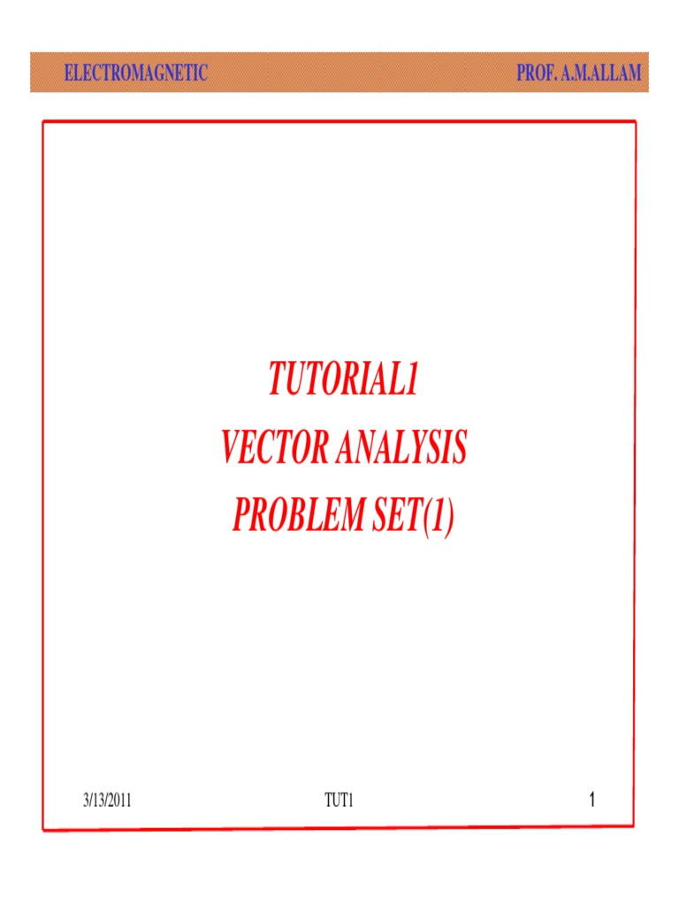 Vector Analysis Problem Set Solutions | PDF | Triangle | Euclidean Vector