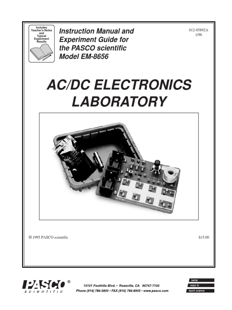 Ac - DC Electronics Laboratory Em-8656 | PDF | Science & Mathematics