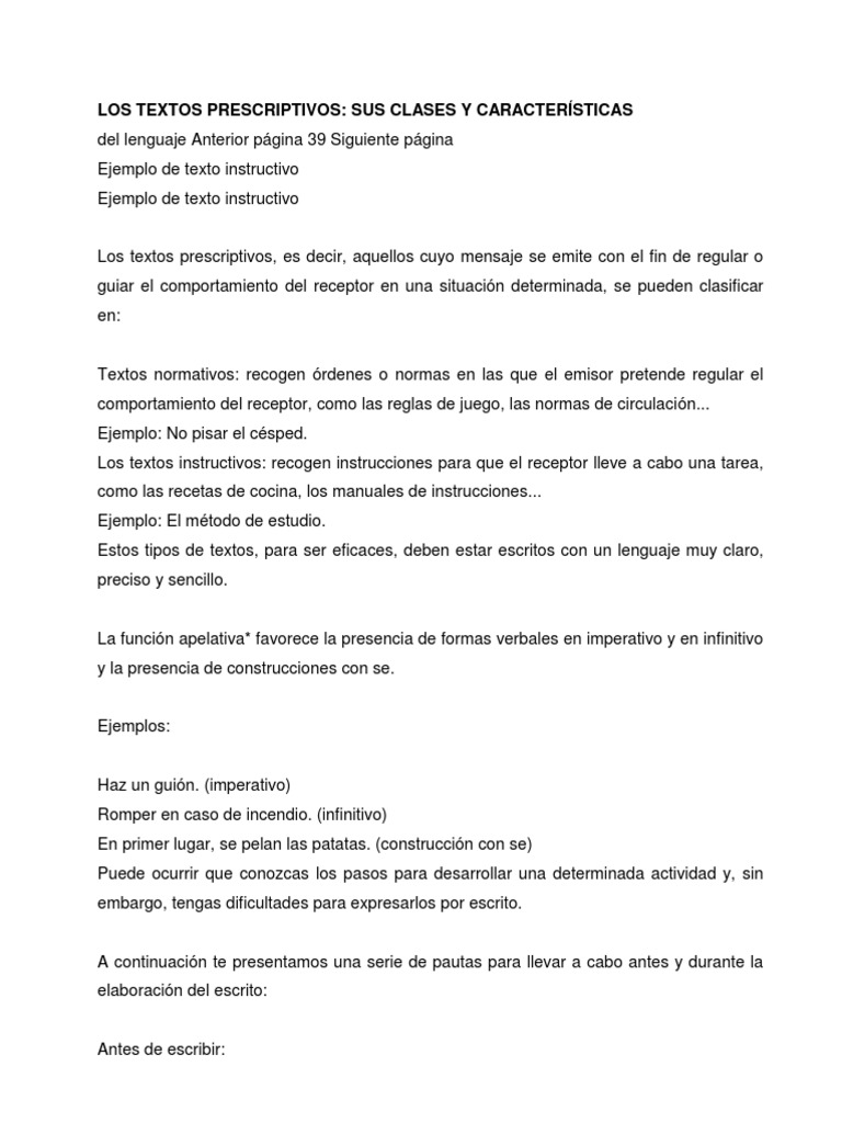 Los Textos Prescriptivos | PDF