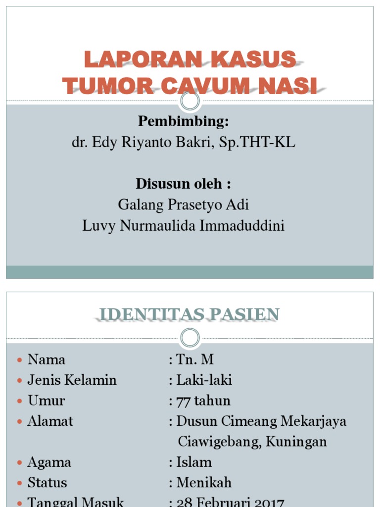 Lapkas Tumor Nasal 2 | PDF