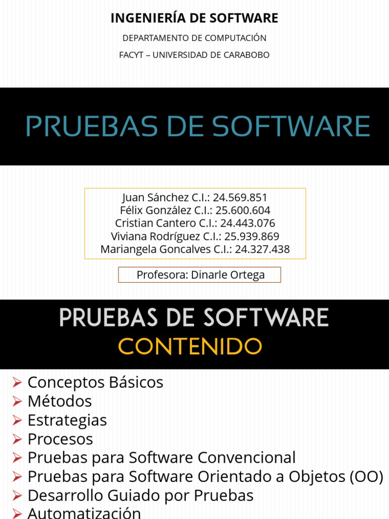 Pruebas de Software | PDF | Desarrollo guiado por pruebas | Pruebas de software