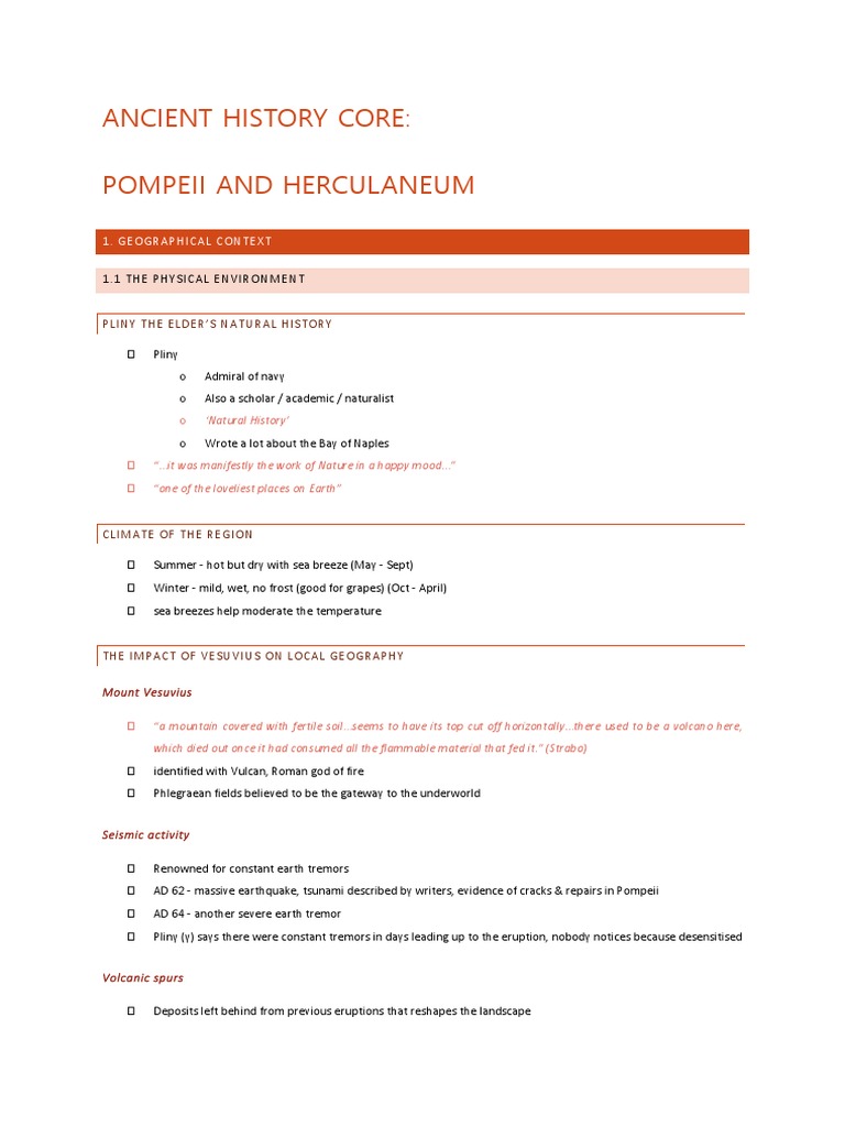Pompeii Herculaneum | PDF | Pompeii | Volcanic Eruption