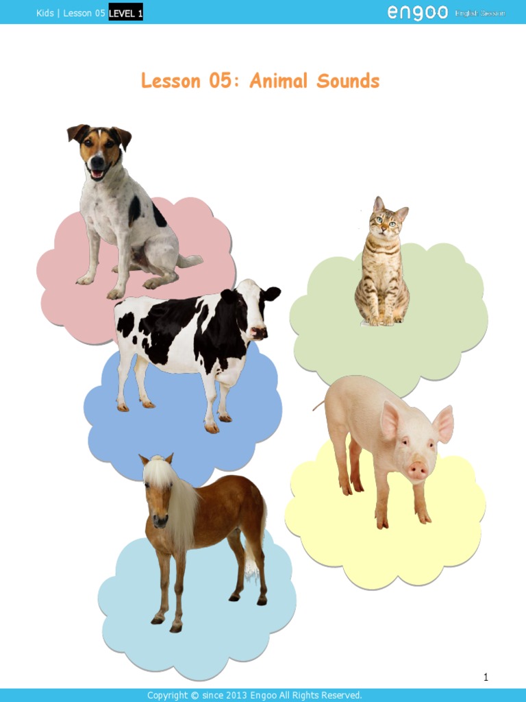 Lesson 05: Animal Sounds | PDF | Animals And Humans | Patent