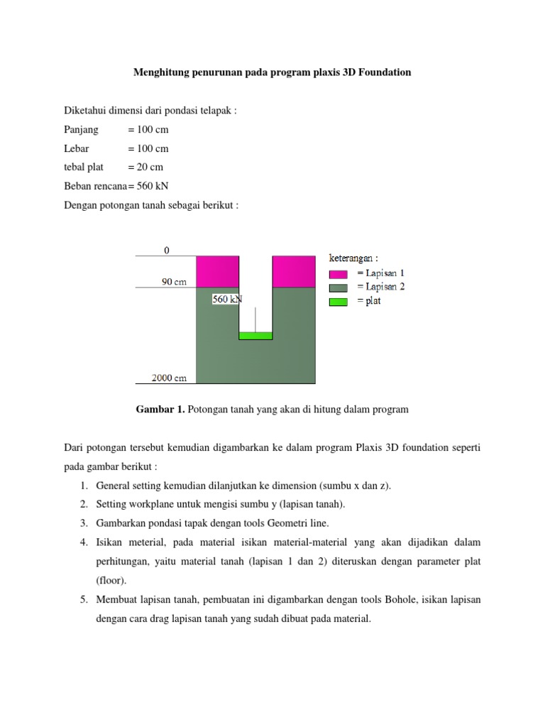 Penurunan Pada Plaxis 3D Foundation | PDF
