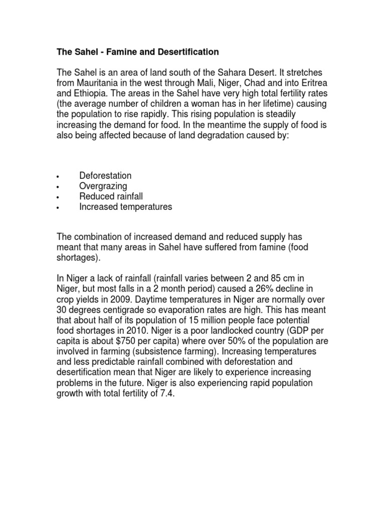 The Sahel and Niger | PDF | Social Science | Technology & Engineering