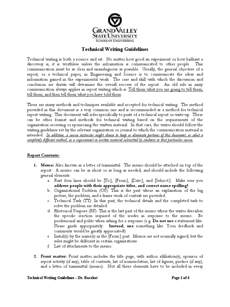 Technical Writing Guidelines | PDF | Experiment | Bracket