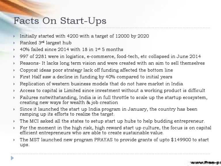 Facts On Start-Ups | PDF