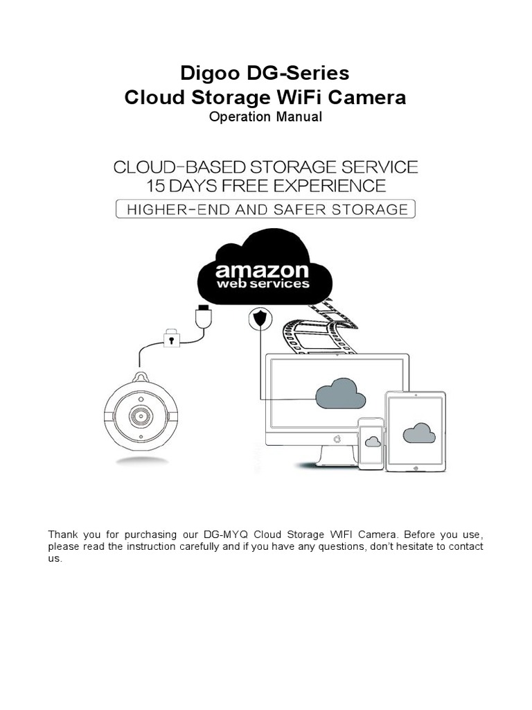 Digoo DG-MYQ Camera User Manual | PDF | Qr Code | Wi Fi