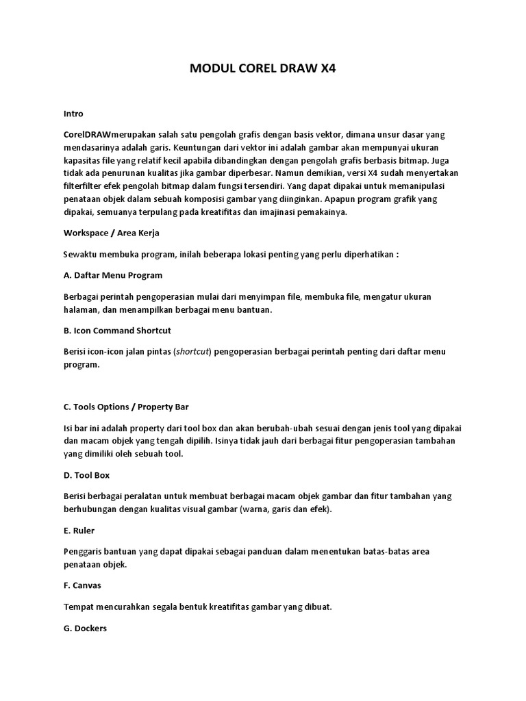 Modul Corel Draw X4 | PDF