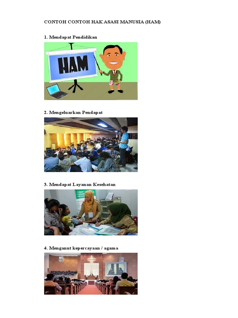Contoh Contoh Hak Asasi Manusia | PDF