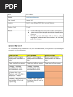 Excel Sponsorship Tracker Guide | PDF | Sponsor (Commercial) | Spreadsheet