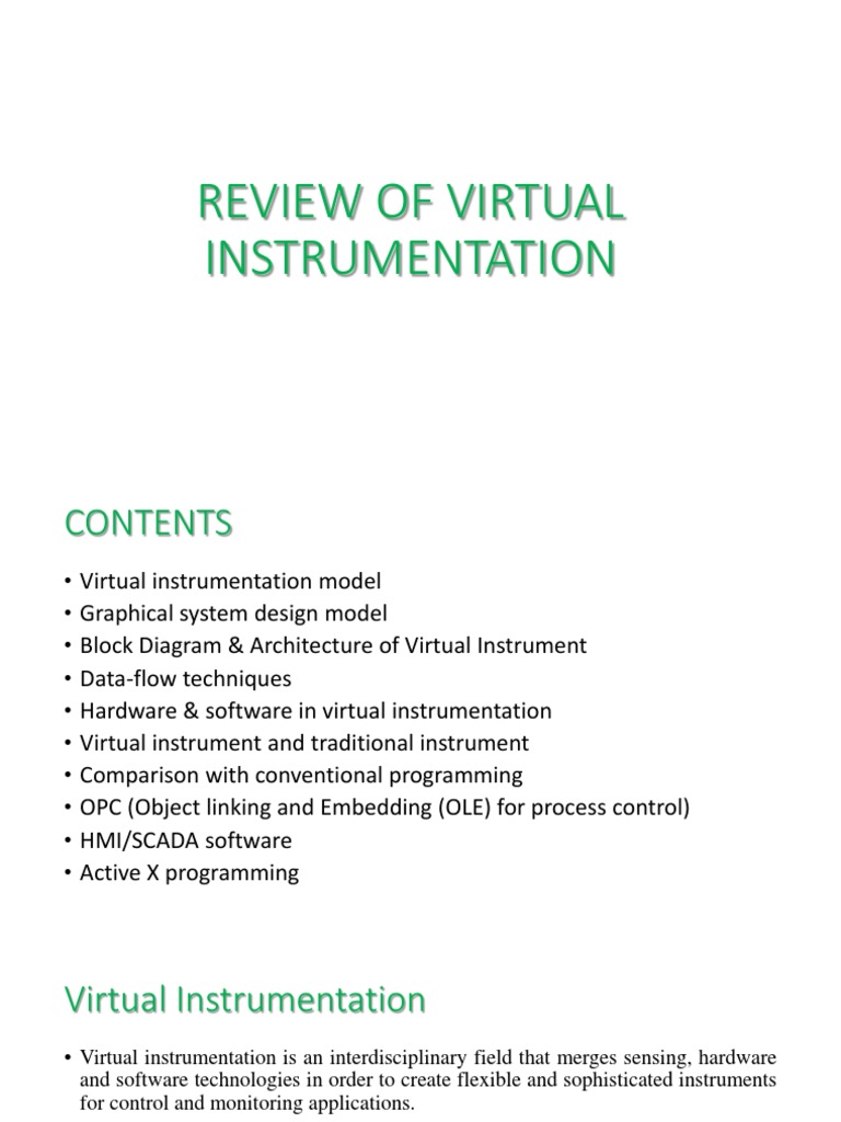 Review of Virtual Instrumentation | PDF | Scada | Component Object Model