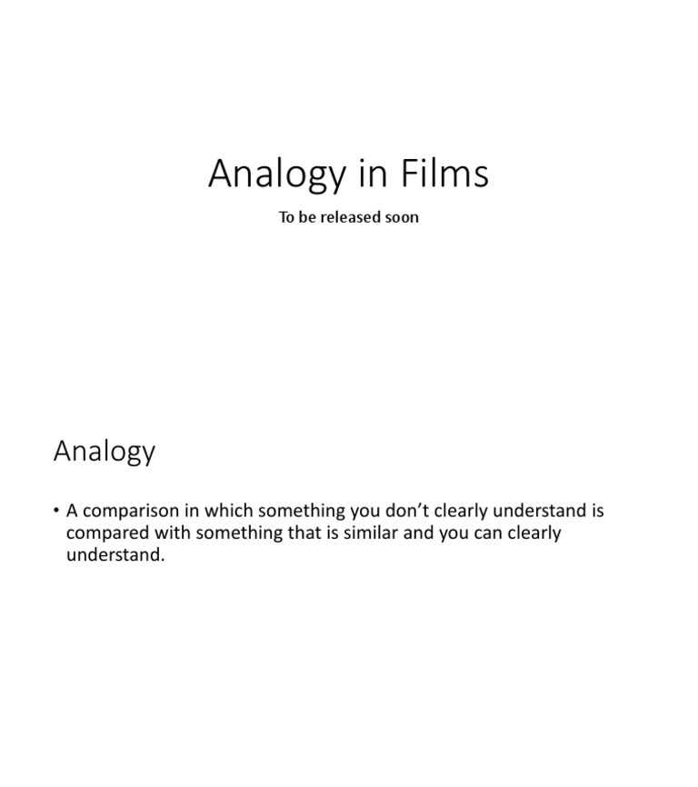 Film Analogy | PDF | Self-Improvement