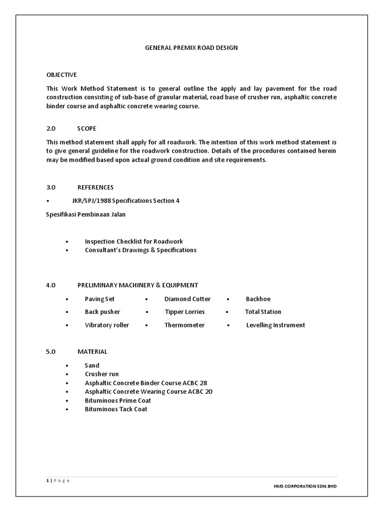 General Premix Road Construction Guide | PDF | Asphalt | Concrete