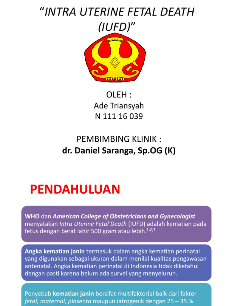 Intra Uterine Fetal Death (Iufd) | PDF
