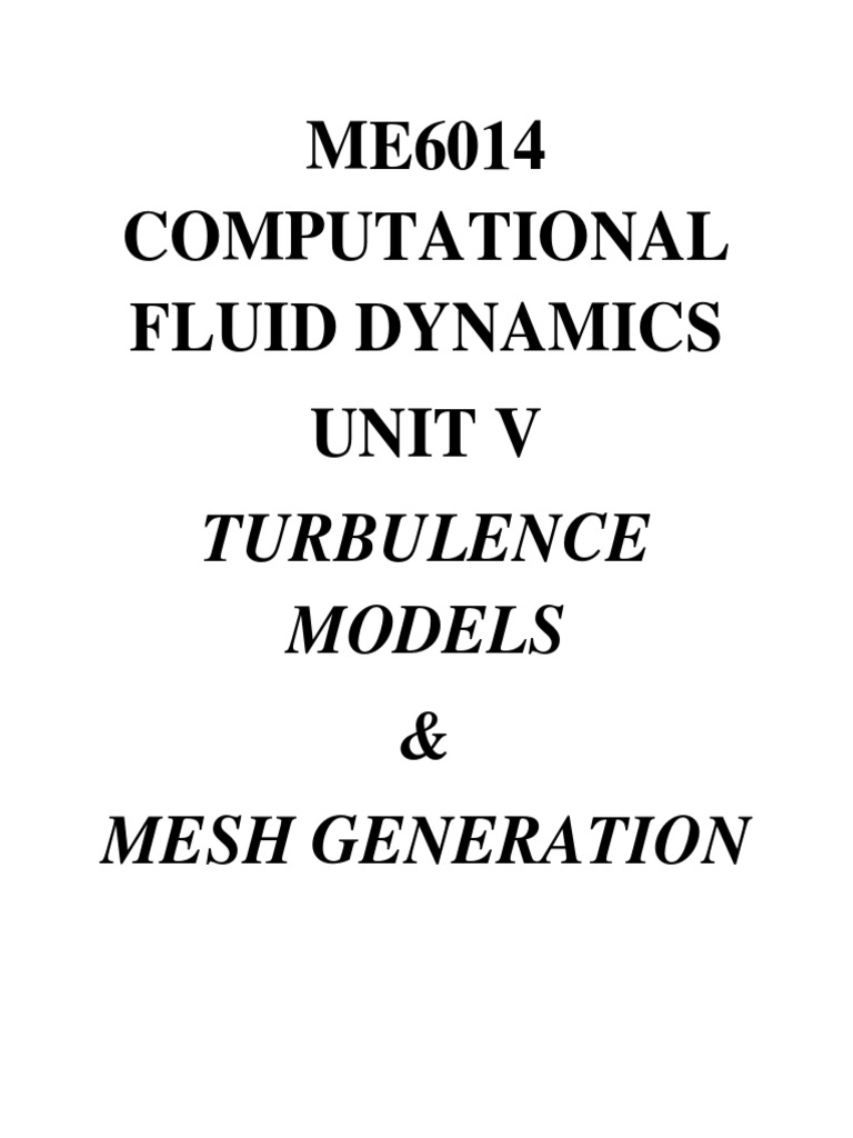 CFD Unit 5 PDF | PDF