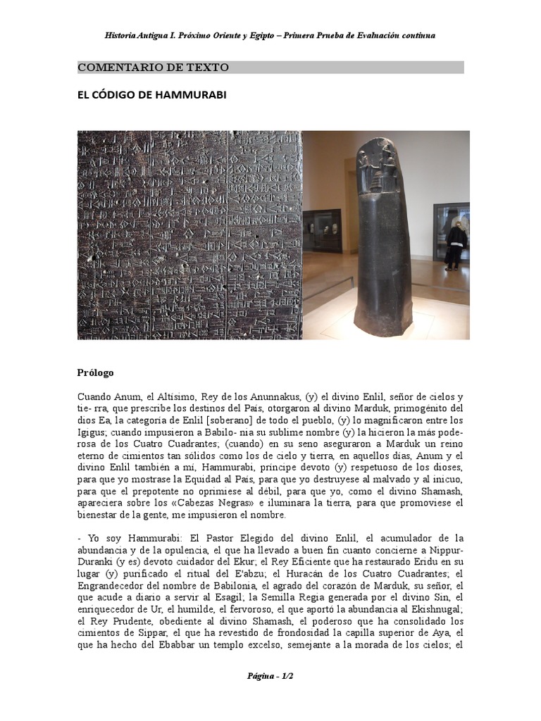 Código de Hammurabi | PDF | Hammurabi | Mitología mesopotámica