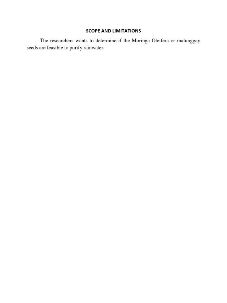 Scope and Limitations | PDF