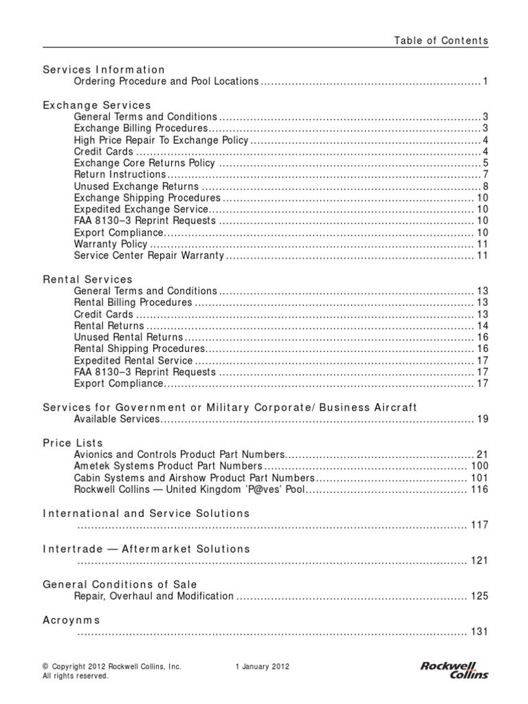 Rockwell Collins Parts Book PDF | PDF | Cargo | Credit Card