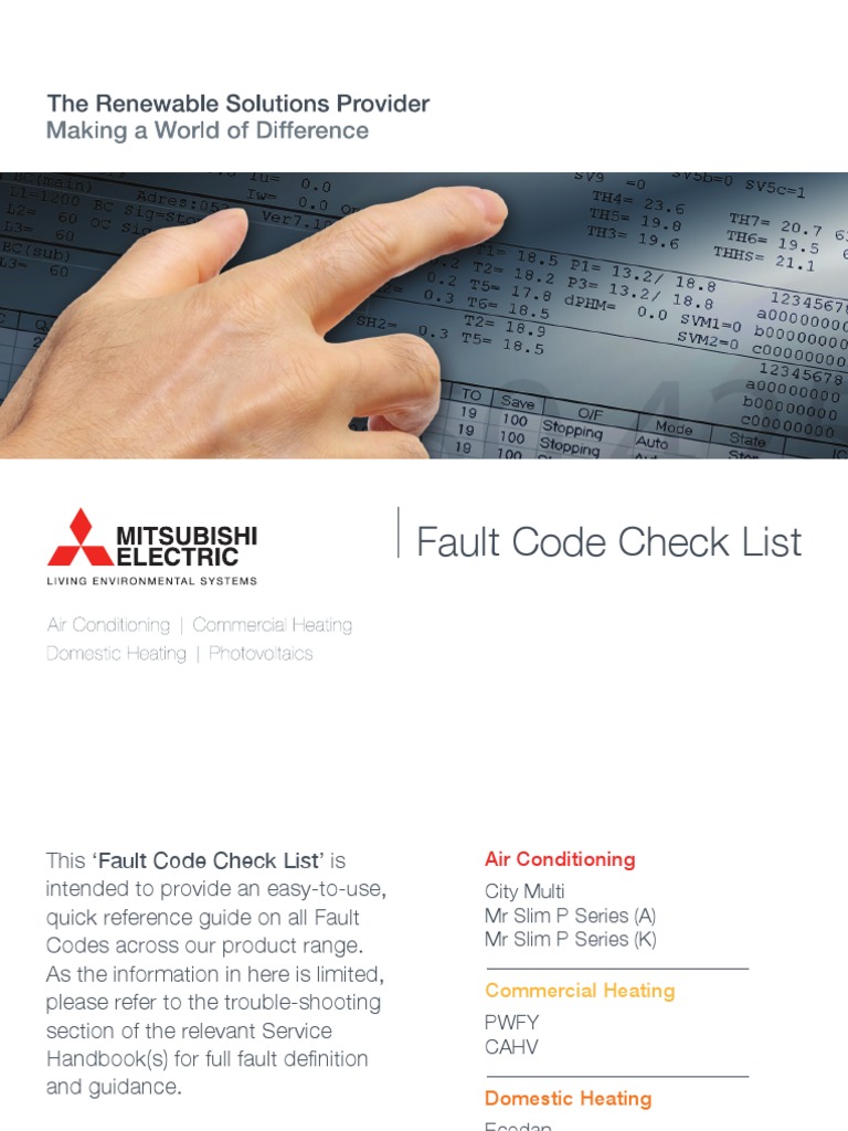 Mitsubishi Fault Codes.pdf | Power Inverter | Power Supply